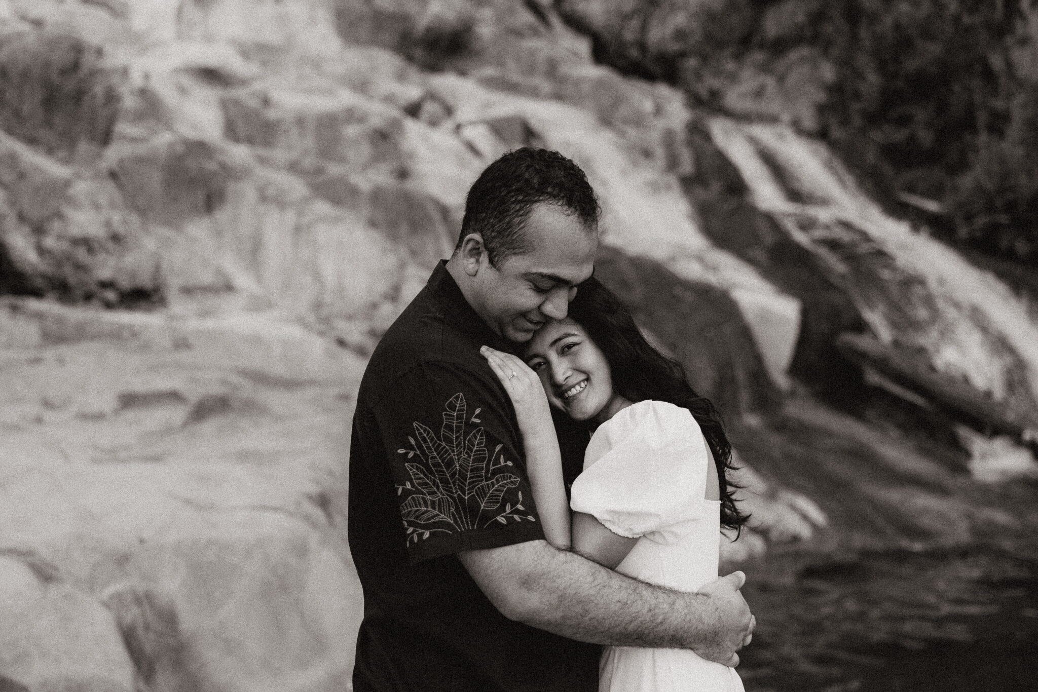 Emotional Waterfall Engagement Photos in Arizona - Kali M Photos